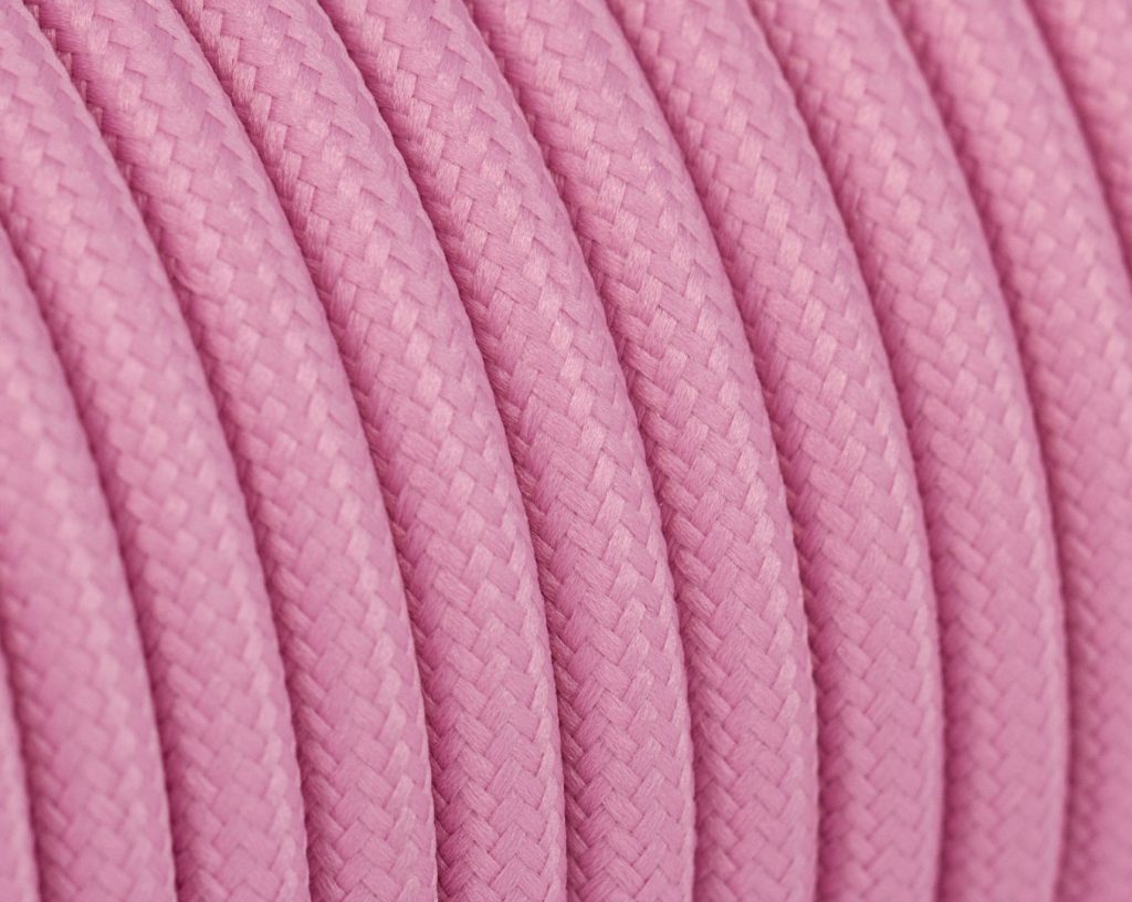Textilkabel Rund Standardfarben Pink – Next Kabel